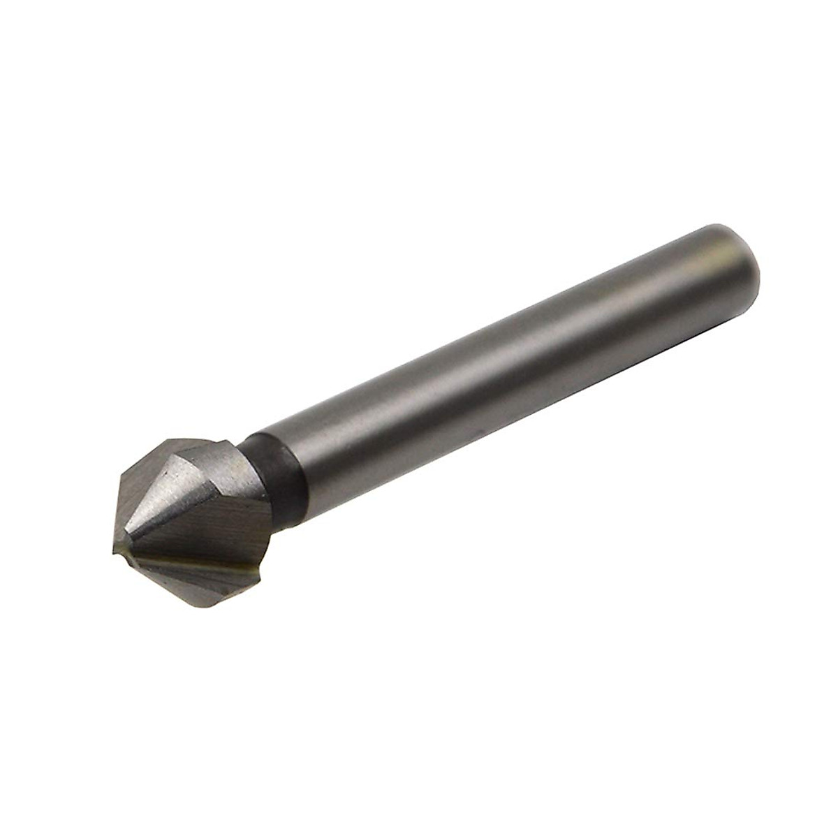 Wkstool 10mm Blade Diameter,90 Degree,Industry Chamfering Chamfer Metal Countersink End Mill Cutter Drill Bit,High Speed Steel,Deburring Tool Set (Ø10mm×6mmShank×50mmOAL, 3Flute)