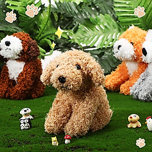Sumind 8 Pieces Plush Dogs 5 Inch Stuffed Animals Bulk Assorted Cute Stuffed Dogs Small Animal Plush Toys for Girls Boys Graduation Halloween School Classroom Party Supplies Favors(Squatting Dog)