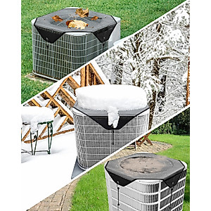 Aucanla Air Conditioner Cover for Outside Units,32" x 32" Central AC Covers , Top Universal Mesh Cover Defender for All Seasons