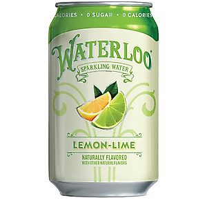 Waterloo Sparkling Water Lime Flavor Zero Calorie No Sugar 12oz Cans (Pack of 12), Fruit Flavored Sparkling Water, Naturally Flavored, Zero Calories, Zero Sugar, Zero Sodium