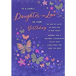 Regal Publishing Modern Birthday Card Daughter in Law - 9 x 6 inches -