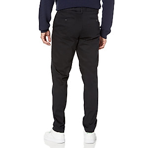Amazon Essentials Men's Slim-Fit Wrinkle-Resistant Flat-Front Stretch Chino Pant, Black, 38W x 32L