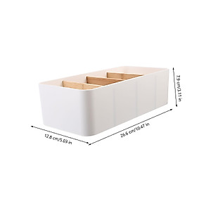 STOBAZA Plastic Storage Bin Small Storage Bin Small Plastic Storage Box Household Lipstick Organizer Key Storage Holder Multi-purpose Box Storage Basket Container Dressing Table Toiletries