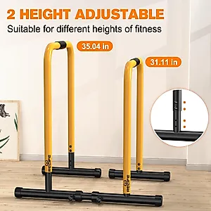 RELIFE REBUILD YOUR LIFE Dip Station Functional Heavy Duty Dip Stands Fitness Workout Dip bar Station Stabilizer Parallette Push Up Stand