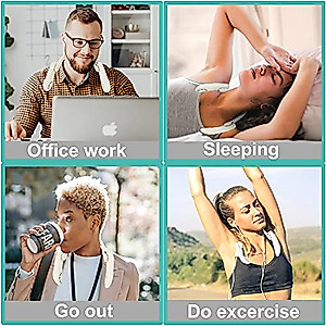 KDO Upgraded Portable 350°Rotation Bladeless Personal Neck Fan ,Rechargeable 2400 mAh battery, Leafless &Foldable Hand Free Neck Hanging USB Whisper Quiet Headphone Design for home, Outdoor, Sports, Travel, office Fan