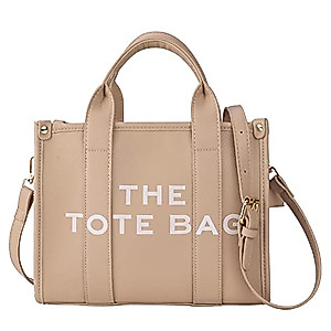 charlore The Leather Tote Bag For Women, Womens Tote Bags with zipper,Can shoulder/crossbody,Handbag (10 inch)