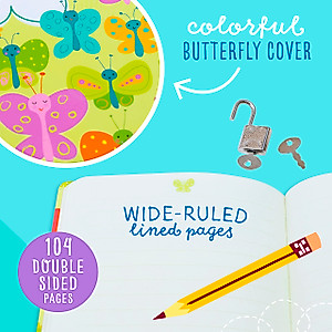 Peaceable Kingdom Press/Butterflies Glow in the Dark Lock & Key Diary