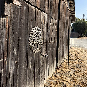 It's Cactus Haitian Tree of Life Wall Decor, Global Art Made in Haiti, Oil Drum Metal Craft with Birds, Decoration for Kitchen or Anywhere in Home, 23 In. x 23 In. (Whispering Tree)