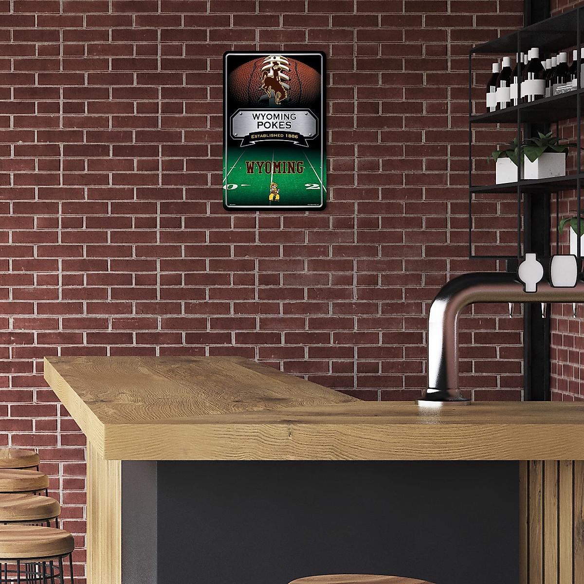 Rico Industries NCAA Washington State Cougars - WSU 11&quot; x 17&quot; Large Metal Home Décor Sign