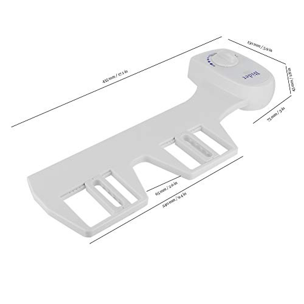 NDNCZDHC Single Nozzle Bidet Attachment for Toilet, Non Electric Bidet Toilet Seat Attachment with Self Cleaning and Hose, Bidet Sprayer for Toilet(G1/2)