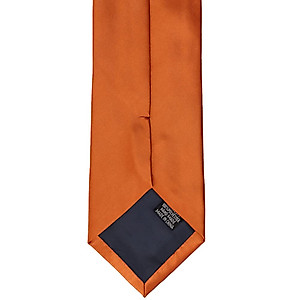 tiemart Premium Solid Color Necktie (Burnt Orange)