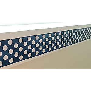 Youngever 52.5 ft Bulletin Board Borders Border for Classroom Decoration, Black Polka Dot Bulletin Border