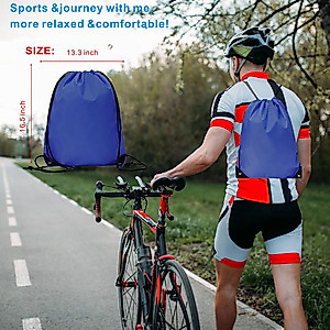 Drawstring Backpack Bulk 20 Pcs Draw String Backpack Bags DIY Gym Sports Traveling Yoga Cinch Bag Sackpack Drawstring (Royal Blue bluenoya)