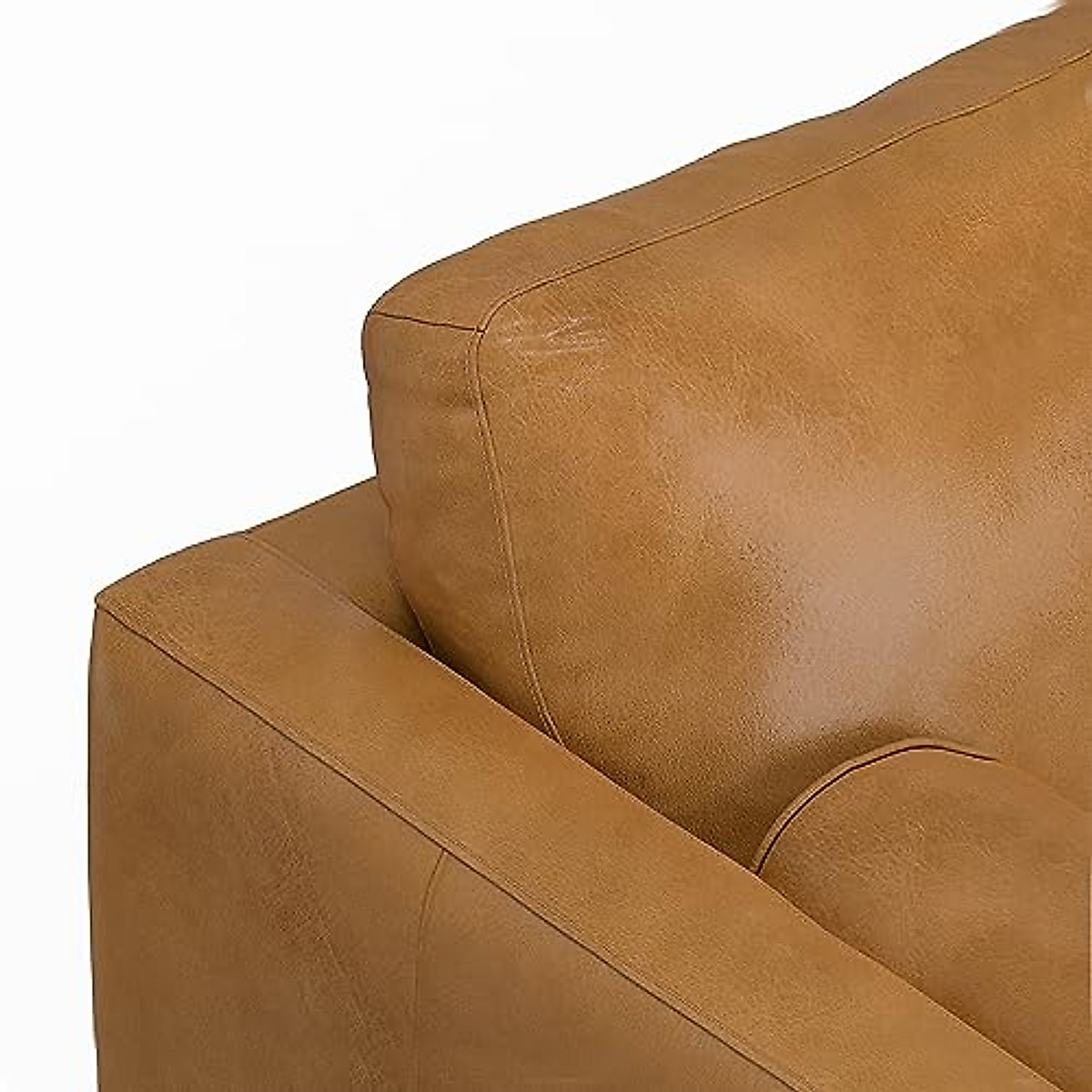 SIMPLIHOME Morrison Right Sectional Sofa in Full-Grain Genuine Leather, Sienna, 102-inches Wide, L-Shaped Leather Couch with Right Chaise for the Living Room and Family Room