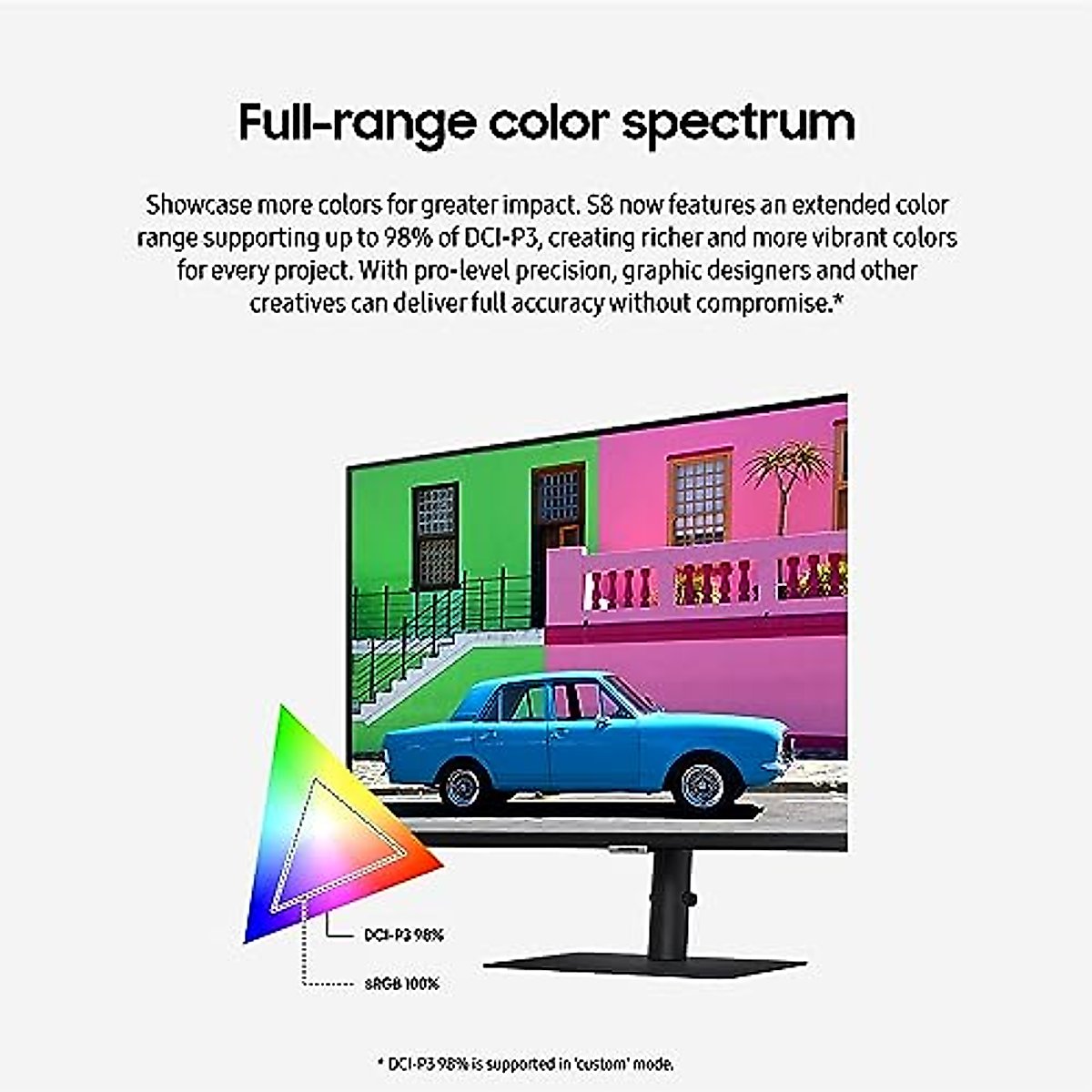 SAMSUNG 32-Inch ViewFinity S80PB Series UHD Monitor, DCI-P3 98%, VESA DisplayHDR 600, IPS Panel, Matte Display, USB-C, PIP/PBP, Intelligent Eye Care, LS32B806PXNXGO, 2023,Black