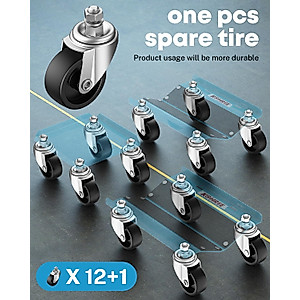 Kohree Snowmobile Dolly Set Heavy Duty, Carries up to 1500 lbs, 3PCS Snowmobile Dolly with an Extra Swivel Caster
