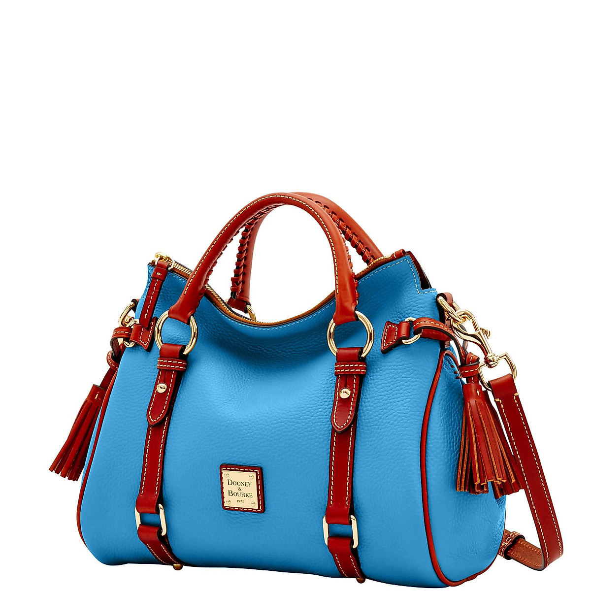 Dooney & Bourke Handbag, Pebble Grain Satchel - Sky Blue