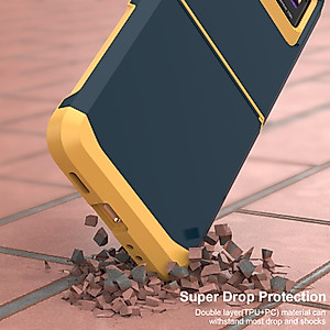 Designed for Galaxy Z Flip 3 Case with Hinge Protection,Samsung Flip 3 Heavy Duty Shockproof Full Body Protective Phone Case Cover for Z Flip 3 5G(2023)-Blue