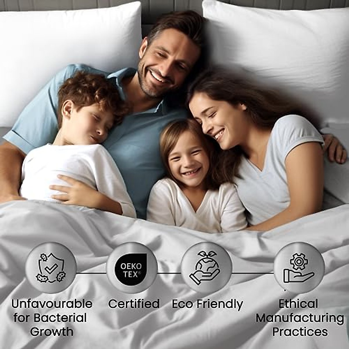 Cooling Sheets Queen Sheet Set, Tencel Lyocell Sheets for Queen Size Bed, 4PC Cooling Bed Sheets, Softer than Sheets Queen Size, Bedding Sets Queen, Eucalyptus Sheets Queen Size - White Sheets