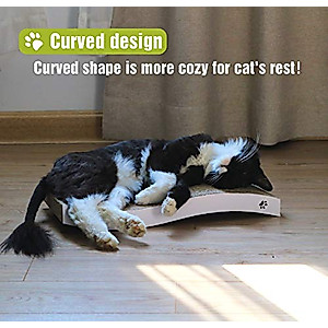 Coching Cat Scratcher Cardboard Cat Scratch Pad with Premium Scratch Textures Design Durable Cat Scratching Pad Reversible