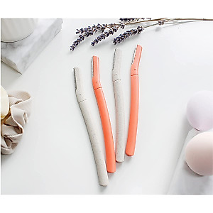 Chaosss &., Facial Fuzz-Free Razor, Eyebrow Trimmer Chaosss Co. Professional Exfoliating Dermaplaning Tool, Peach Fuzz Shaver and Multipurpose Home Skin Care for Women and Men (Pack of 4)