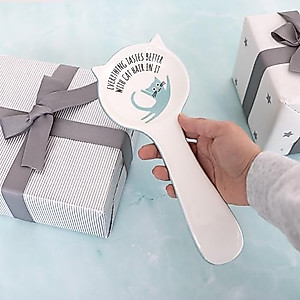 Pavilion - Cat Hair - 10" Housewarming Decorative Cat Shaped Spoon Rest Holder Pet Feline Kitty Kitten Rescue Adoption Animal Pet Parents Mom Dad Present