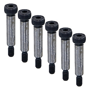 S SYDIEN 6Pcs Alloy Steel Shoulder Bolt 1/4" Shoulder Dia 1" Shoulder Length 10-24 UNC Thread