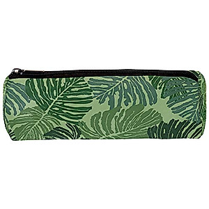 Abstract Floral Tropical Palm Leaves Pencil Bag Pen Case Stationary Case Pencil Pouch Desk Organizer Makeup Cosmetic Bag for School Office