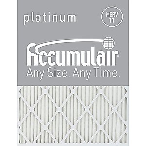 Accumulair Platinum 16x25x1 (15.75x24.75) MERV 11 Air Filter/Furnace Filters (4 pack)