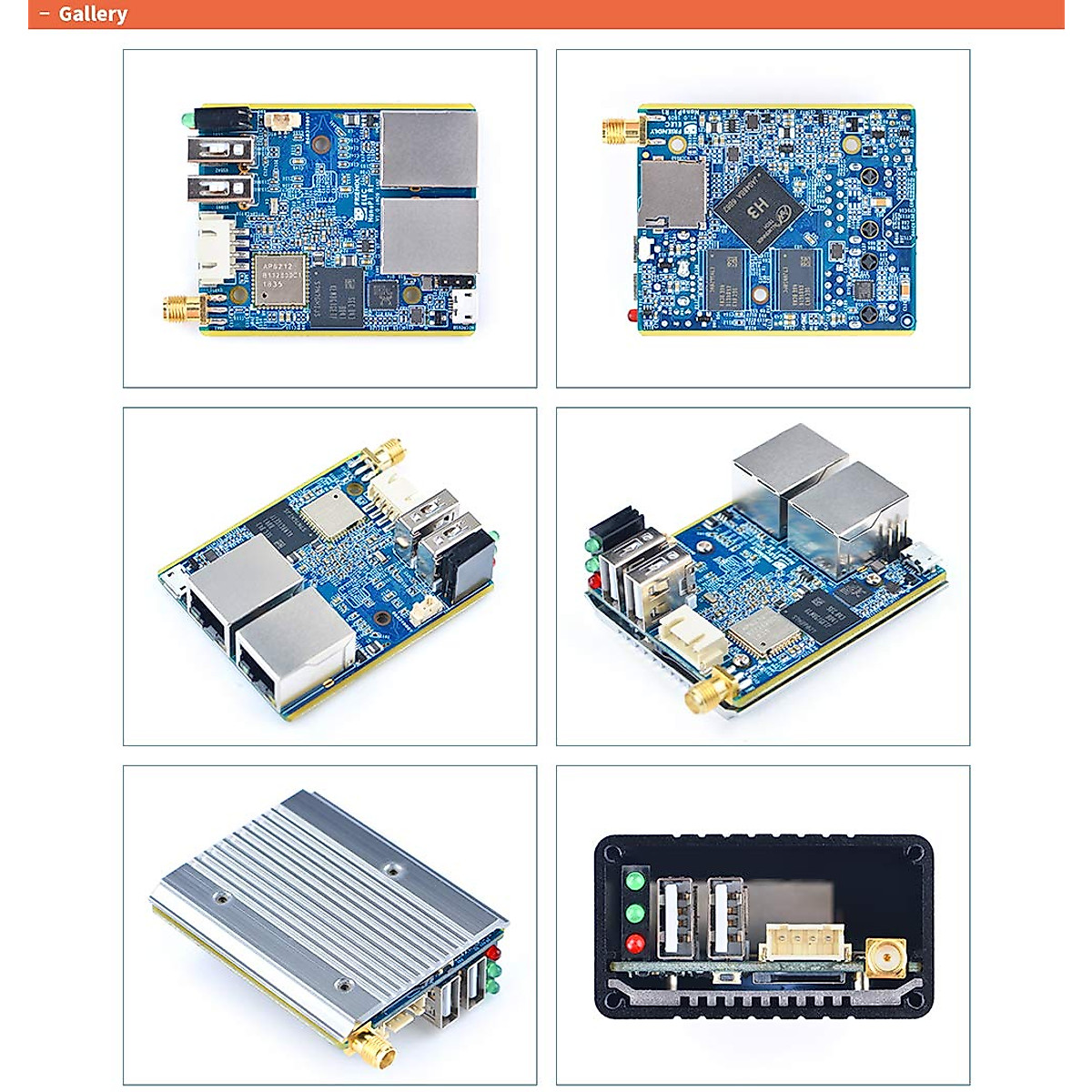 NanoPi R1 Allwinner RAM 1GB H3 Dual Ethernet Port, Wifi & BT, onboard eMMC with USB & Serial Port for loT
