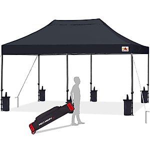 ABCCANOPY Patio Pop Up Canopy Tent 10x20 Commercial-Series(Black)