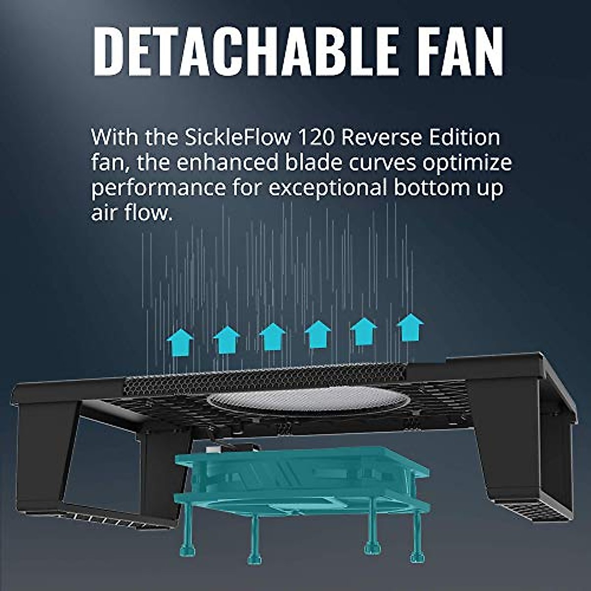 Cooler Master NotePal Connect Stand Network Devices Cooling Solution, Metal Mesh, SickleFlow 120 Reverse Edition Fan, and USB Connectivity