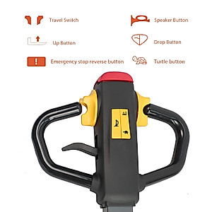 Xilin Electric Powered Pallet Jack 3300lbs Capacity Lithium Battery Mini Type Walkie Pallet Truck 48"x27" Fork Size 2PCs