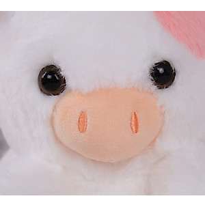 GracesDawn Cow Plush Toy, Plush Pillow Cow Toy, Palm Cows Plush Stuffed Animal Toy, Cartoon Cute Pink Cow Plush Toy, 7.8 inches high