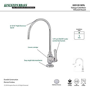 Kingston Brass KS5191NML Magellan Single-Handle Water Filtration Faucet, Polished Chrome