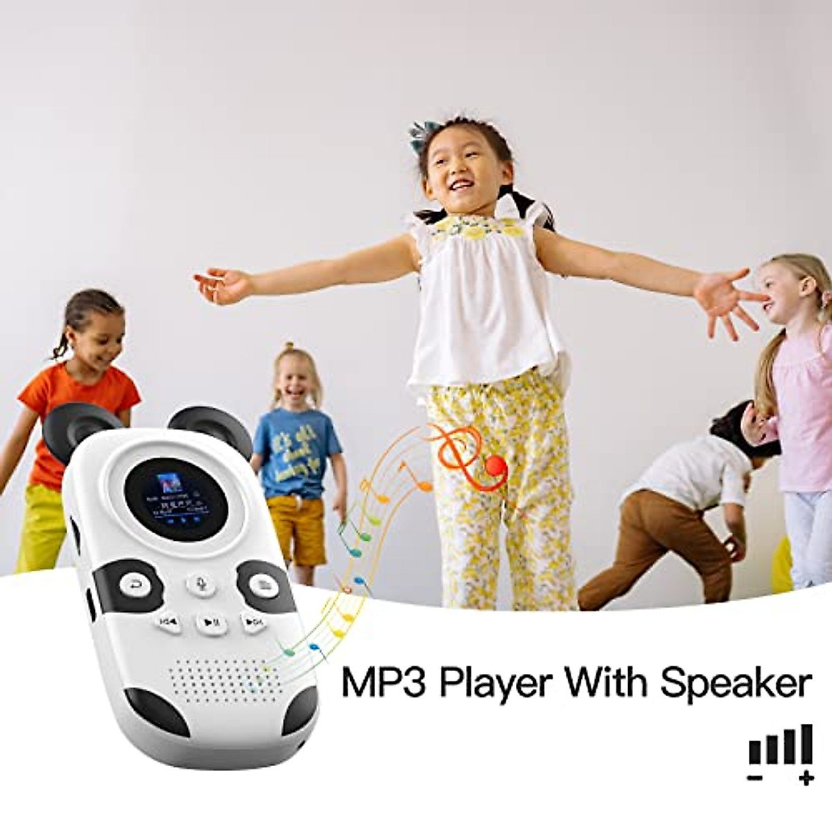 RUIZU 16GB MP3 Player for Kids, Cute Panda Portable Music Player MP3, Child MP3 Player with Bluetooth 5.0, Speaker, FM Radio, Voice Recorder, Alarm Clock, Stopwatch, Pedometer, Support up to 128GB