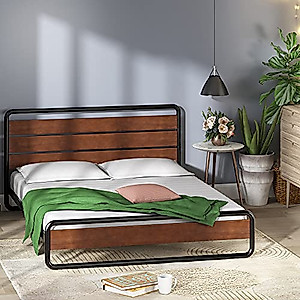 ZINUS Therese Metal Platform Bed Frame / No Box Spring Needed / Wood Slat Support / Easy Assembly, Full