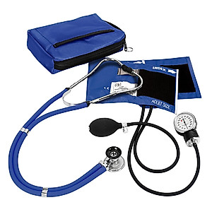 Prestige Sphygmomanometer and Stethoscope Kit with Matching Royal Blue Carrying Case