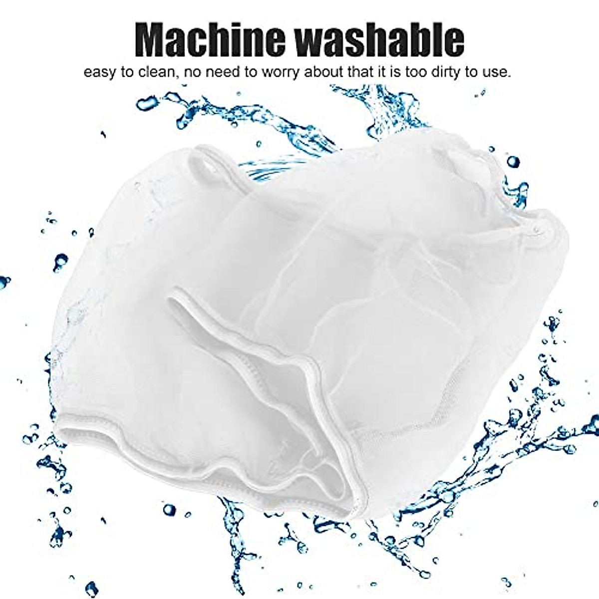 Strnek 2Pcs Bird Cage Cover Seed Catcher Birdcage Lightweight Soft Airy Polyester Mesh Cover Skirt Guard Universal Parrots Cage Accessories 26.0-52.0Inx6.7In (Small-White)