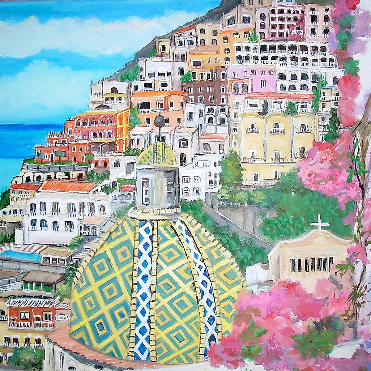 CafePress Positano, Italy Tote Bag Canvas Tote Shopping Bag