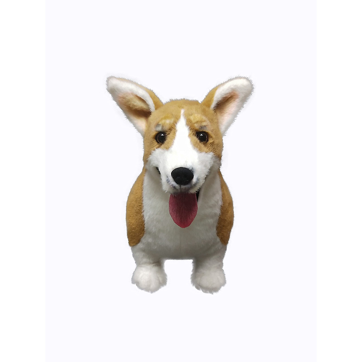 Corgi Dog 20 Inch Realistic Lifelike Louie Welsh Corgi Dog Plush Stuffed Animal Pet Dog Huggle Furry Corky