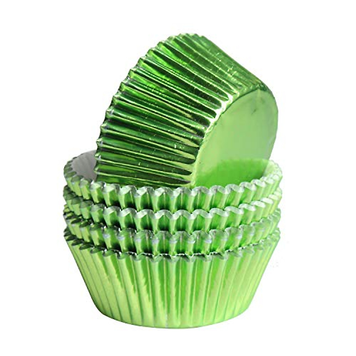 100pcs Cupcake Paper Baking Cups Wrapper Liners Cake, Foil Cupcake Liners for Baking Cupcakes(Green) …