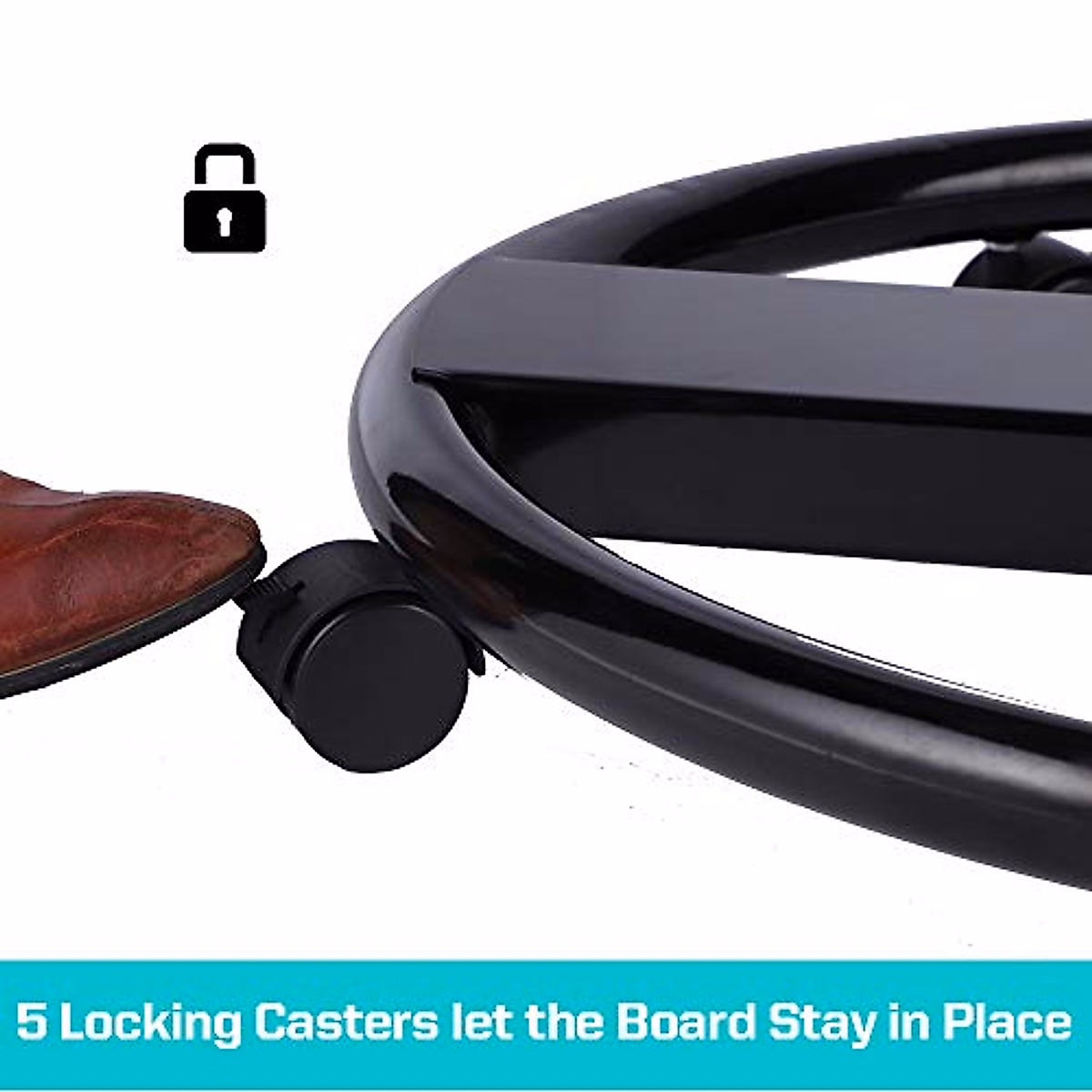 DexBoard Magnetic Mobile Whiteboard/Height Adjustable Dry Erase Board Easel on Rolling Stand, 40 X 28 Inch, w/ Flipchart Easel Pad, Magnets & Eraser, Black