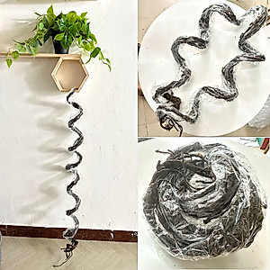 CONGZHANHH 98in Bendable Wall Hanging Artificial Cherry Blossom Tree Vines Fake Reptile Plants Branches Twigs Trunk Garland for 3D Outdoor Bedroom Garden Home Background Halloween X'Mas Decoration