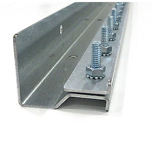Strivide - Strip Curtain Door Hardware - Commercial Industrial Strength Universal Jamb or Wall Mount Strip Door Hanger, 14 ga Galvanized Steel Plastic Strip Door Hanger - 4 Foot Section