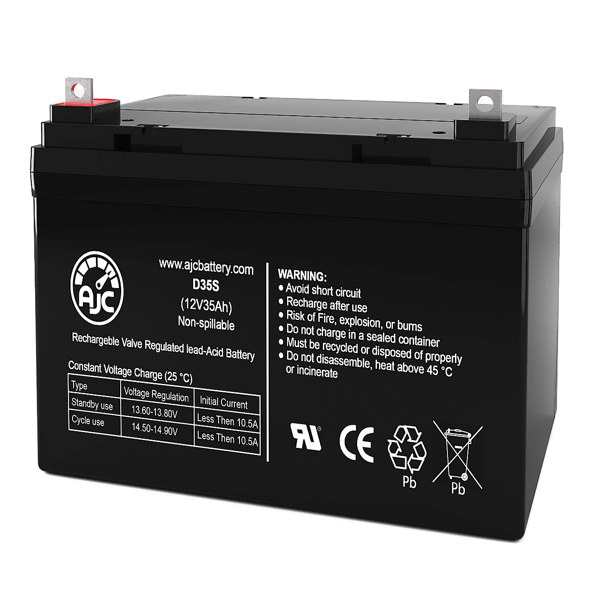 AJC Battery Compatible with Lithonia ELB-1228 12V 35Ah Emergency Light Battery
