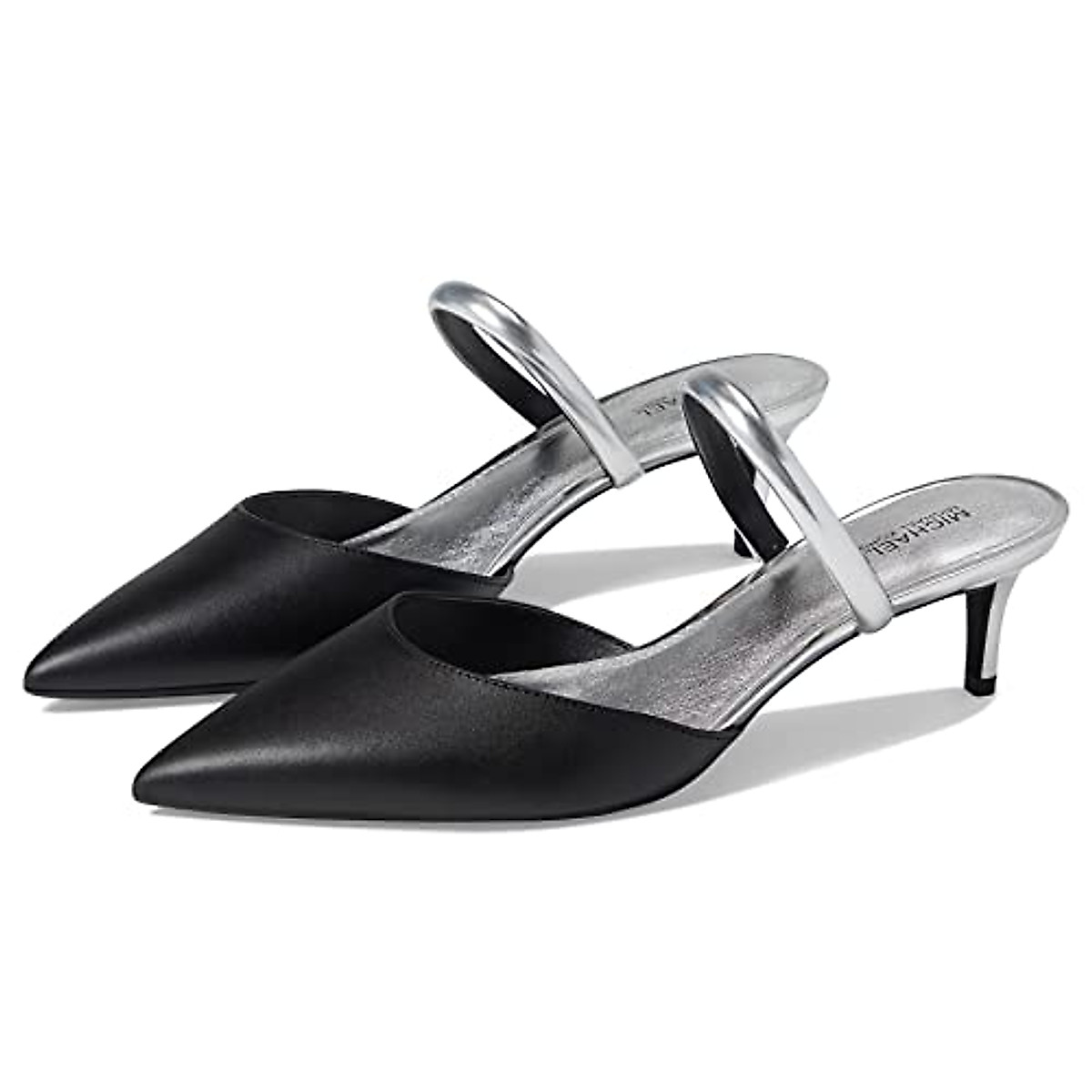 Michael Kors Jessa Flex Mule Kitten Black/Silver 8 M