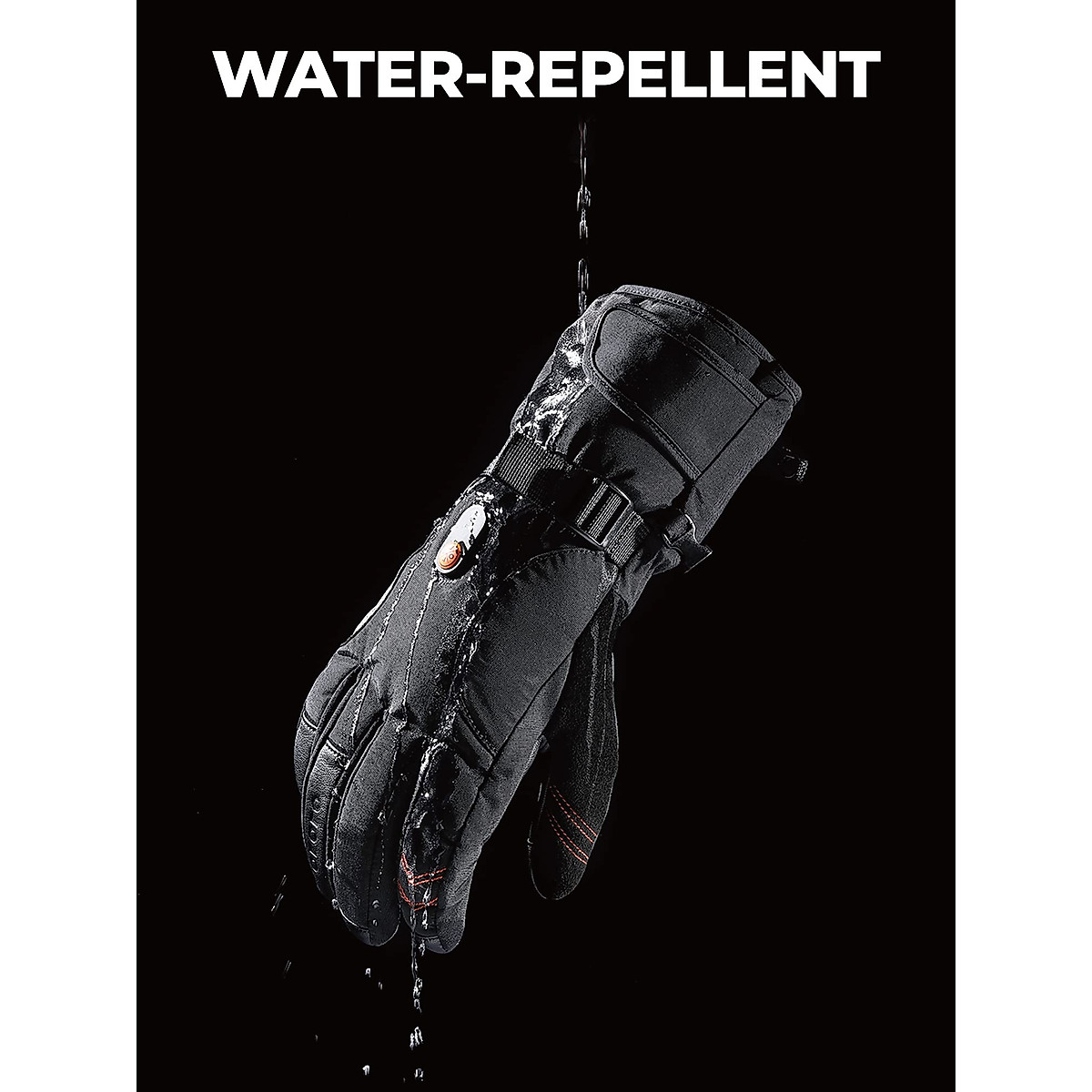 ORORO Heated Gloves for Men and Women, Rechargeable Electric Gloves for Hiking, Skiing, Motorcycle (Black,M)