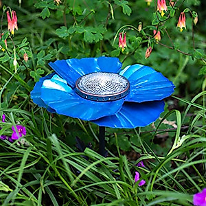 Desert Steel Flower Solar Light (Blue Poppy)