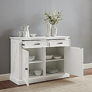 Crosley Furniture Clifton Sideboard, Distressed White